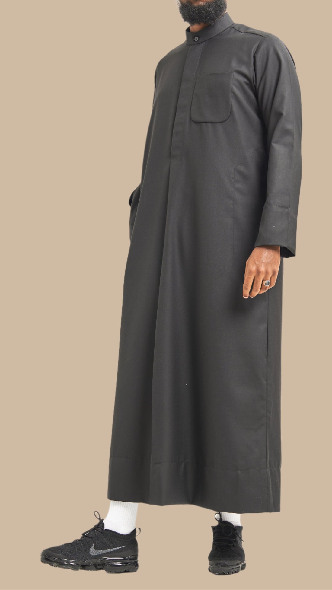 Kuwaiti Thobe- Black – Maliki Thobes