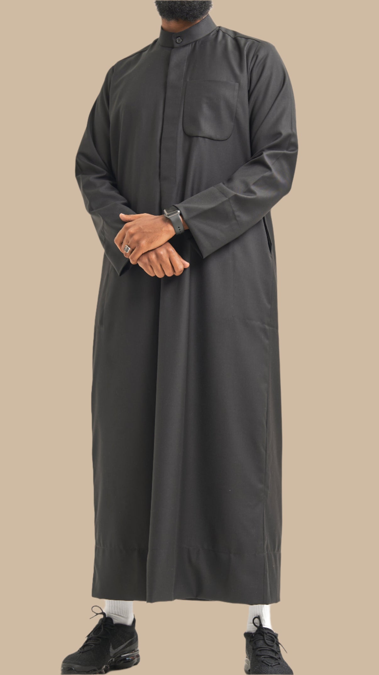 Kuwaiti Thobe- Black – Maliki Thobes